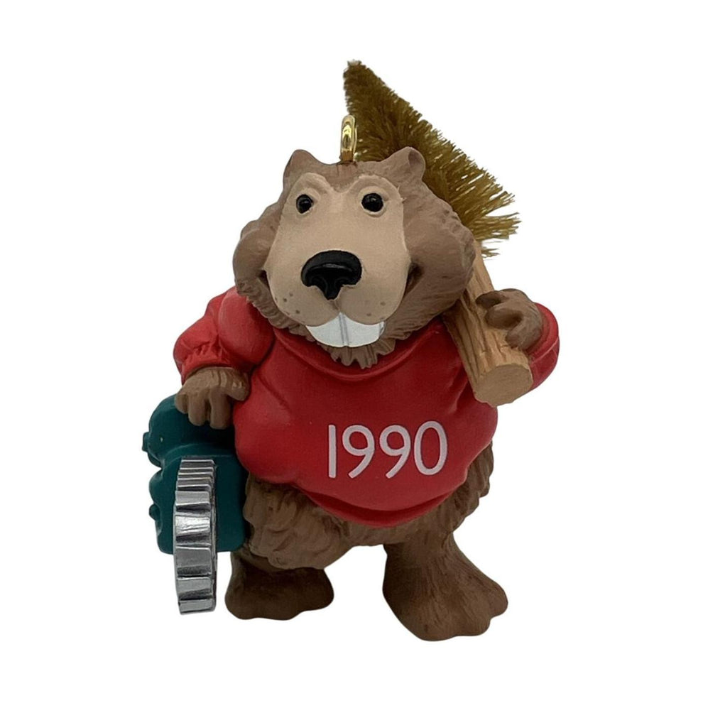 1990 Happy Woodcutter Hallmark Ornament (Beaver) QX4763 – Already Christmas