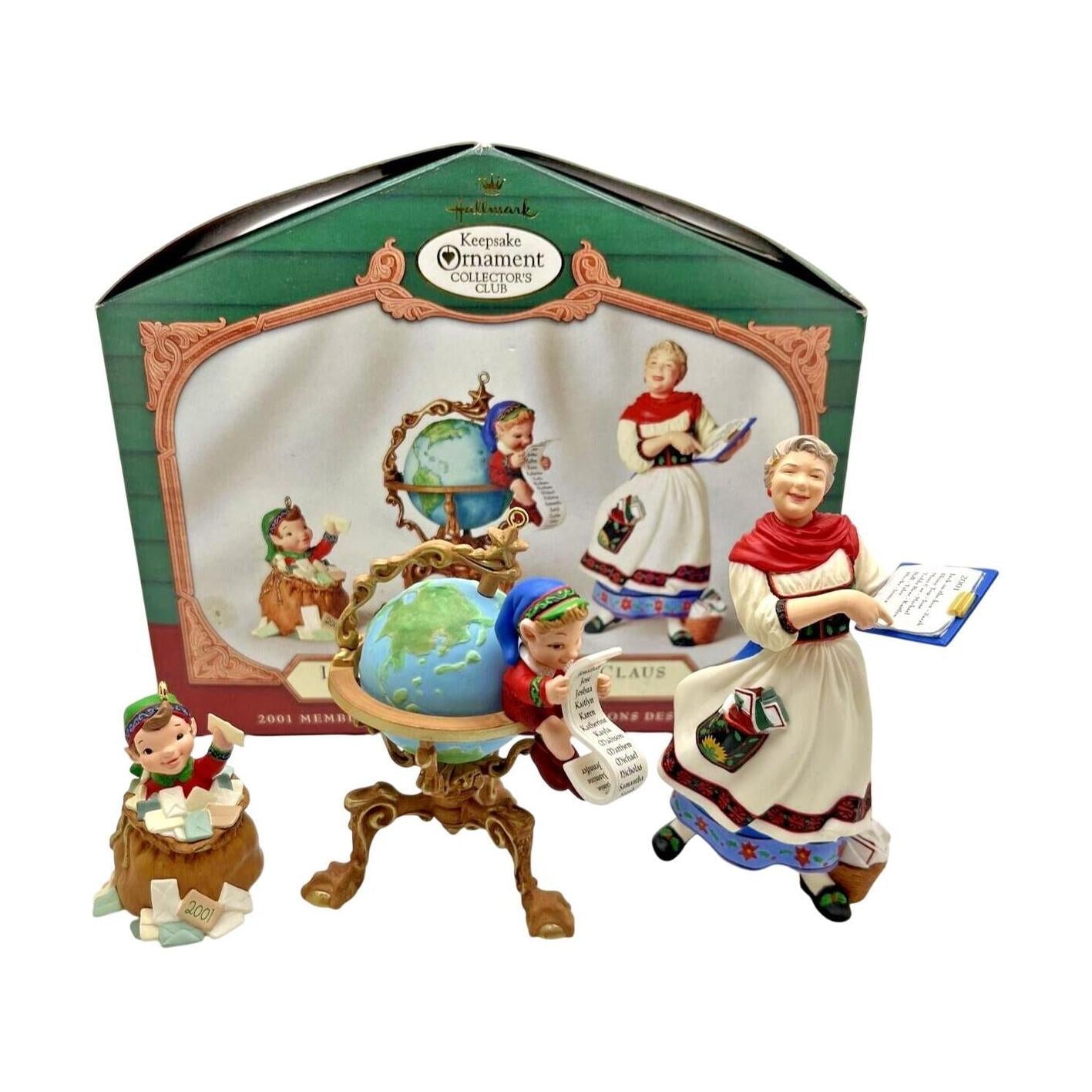 2001 Lettera, Mrs. Claus, & Globus Hallmark Ornament (The Night Before ...